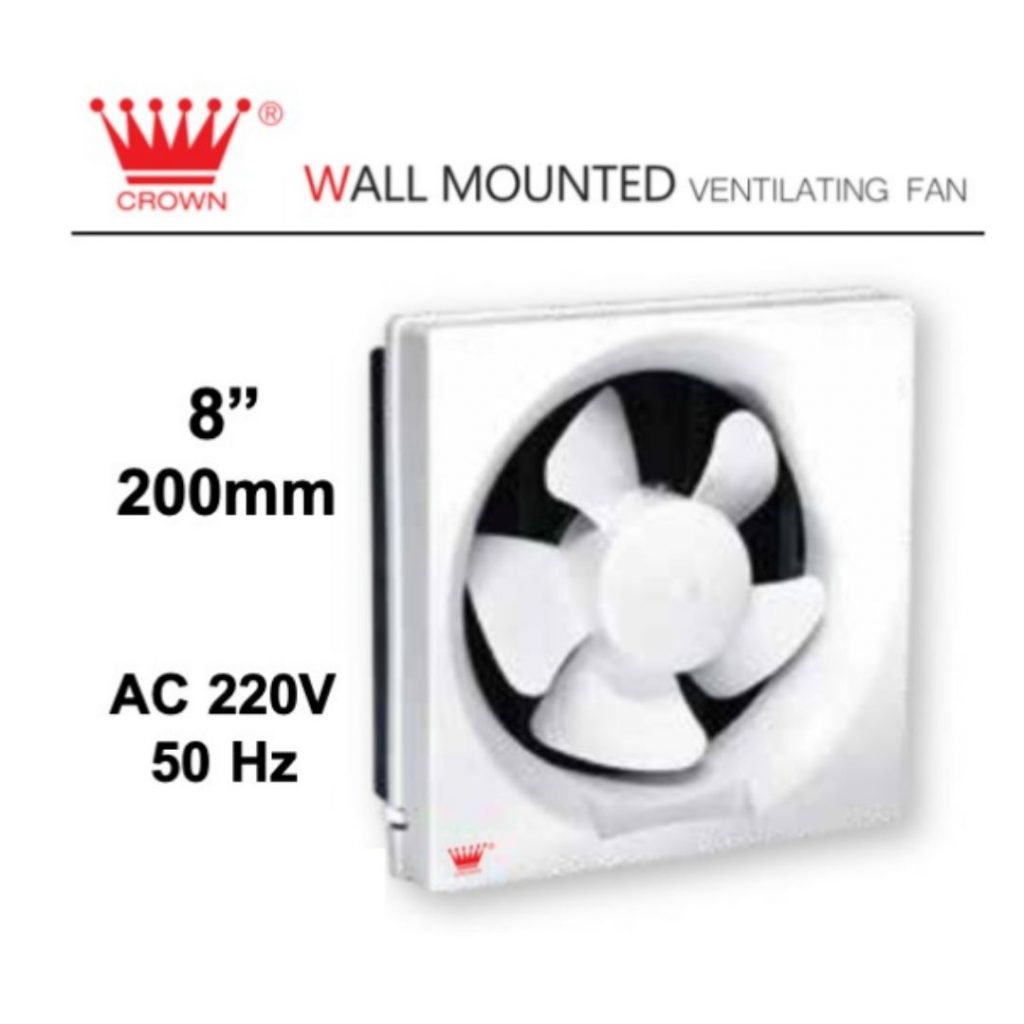 CROWN 8" /10" /12" Wall Mounted Ventilating Fan/ Exhausted Fan (VF-20CW ...
